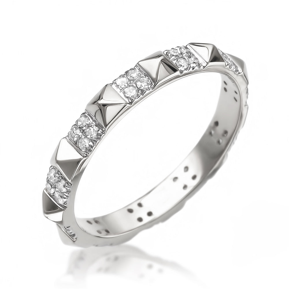 Liven Co. Pyramid Eternity Finger Ring Diamond Gold – RION Jewelry
