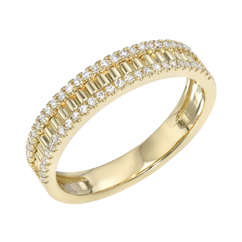 Liven Co. DNA Texture Finger Ring Diamond Edge Gold – RION Jewelry